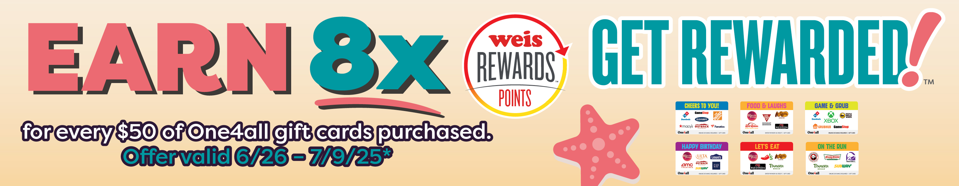 Gift Card Rewards | Weis Markets